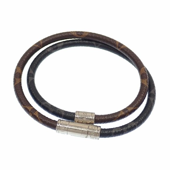 Louis Vuitton | Jewelry | Louis Vuitton Bracelet Keep It Mens Monogram Macassar Eclipse M6555e ...